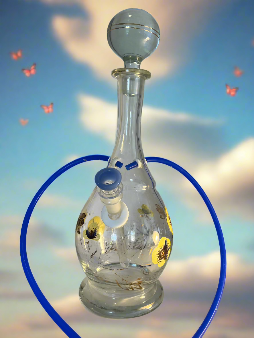 Vintage 1960s Romanian Glass Bong for One or Two – Malt Shop Bongs